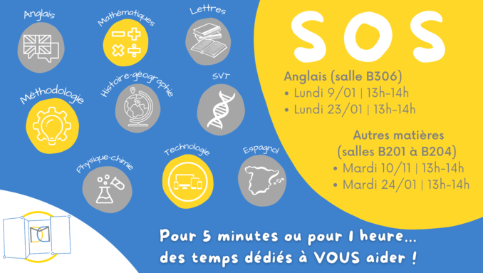 Dispositif SOS 2023 | Accompagner et aider les élèves - Actualités - Docteur Charles Mérieux